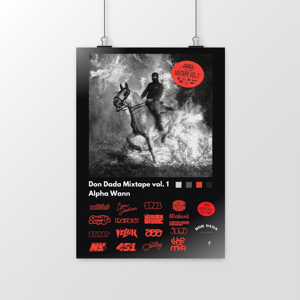 Poster Alpha Wann Album Don Dada vol 1- Cover Culture - Cover Culture